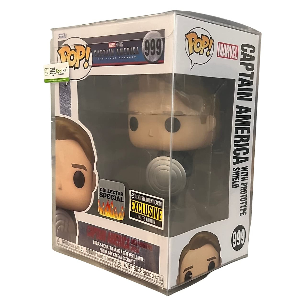 Captain America with Prototype Shield Pop! Vinyl - EE Exclusive Bundle with EcoTek Pop Protector