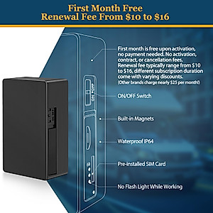 ABLEGRID GPS Tracker for Vehicles Small Real Time Tracking Device for Car 3400mAh 30 Days Battery Magnetic 4G LTE Car Tracker Locator - First Month Free