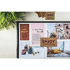 DiverseBee 60 Pack Assorted Inspirational Kraft Cards - Motivational Kindness Mini Note Cards, Encouragement Affirmation Card Set, 60 Unique Motivational Quotes - Business Card Size and Blank Back (Kraft)