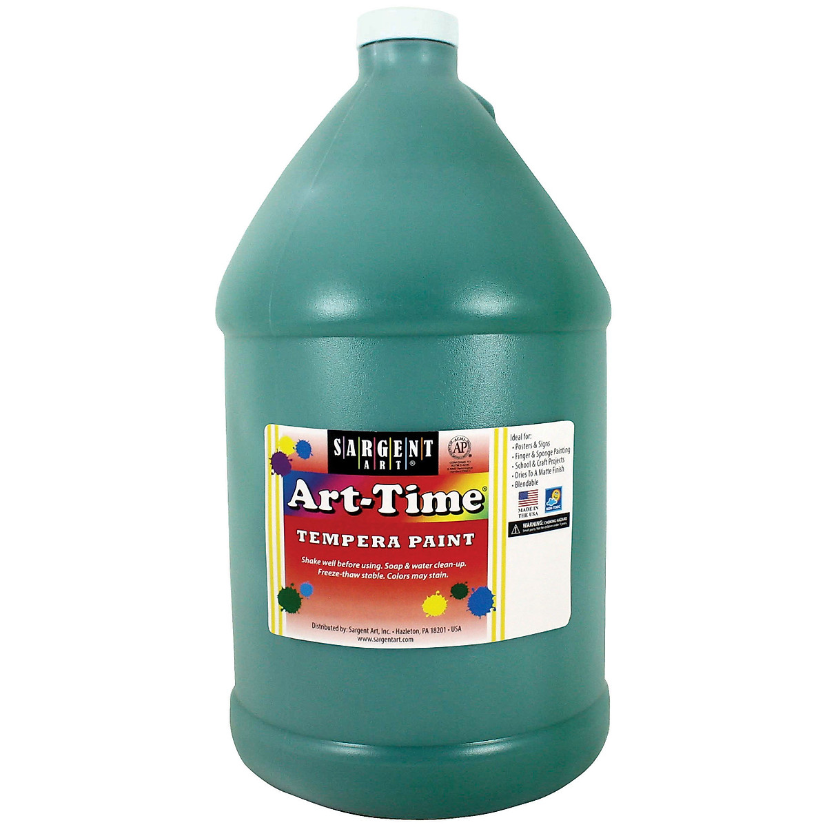 Sargent Art Gallon Green Art-Time Tempera Paint, Classic Color, Safe for Kids, Non-Toxic