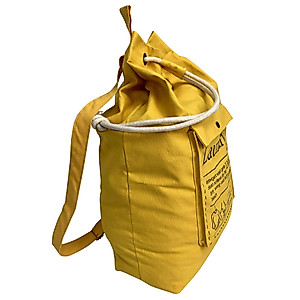 Teeo - Laundry Bag - Dorm Room Essentials - Travel Laundry Bags - College Essentials - Backpack Large Spacious 25”X20” Drawstring 100% Sturdy Cotton Canvas, Hamper Storage Organizer (Yellow)
