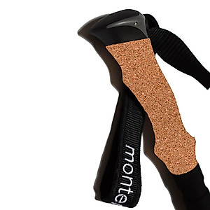 Montem Ultra Strong Trekking, Walking, and Hiking Poles - One Pair (2 Poles) Anti-Shock Cork Handle - Collapsible, Lightweight, Quick Locking, and Ultra Durable