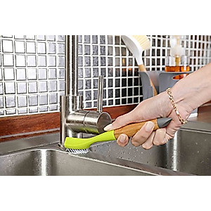 Full Circle Micro Manager Home & Kitchen Detail Cleaning Brush, Green