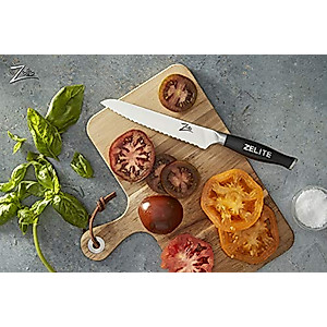 Zelite Infinity Serrated Utility Knife Kitchen, 6 Inch Knife, Chopping Knife, Kitchen Utility Knife, Knife Kitchen Utility, Kitchen Knife - German High Carbon Stainless Steel - Razor Sharp Knife