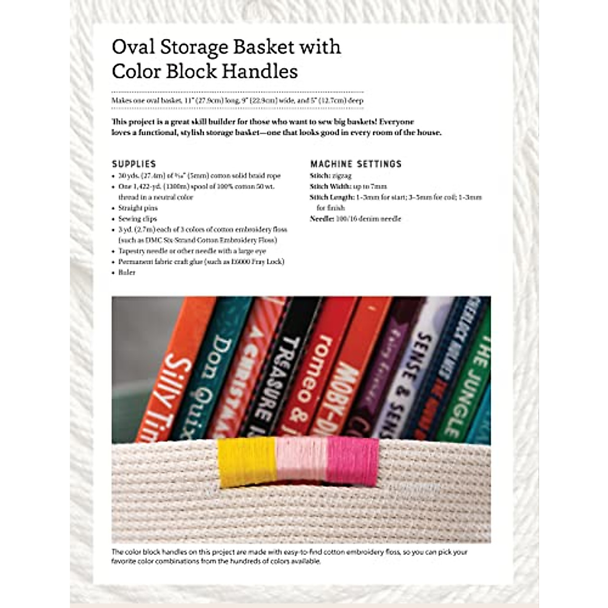 Zigzag Rope Sewing Projects: 16 Home Accessories to Make with a Simple Stitch (Landauer) Learn the Craft of Sewing with Rope - Create Durable and Decorative Bags, Bowls, Baskets, Trivets, and More