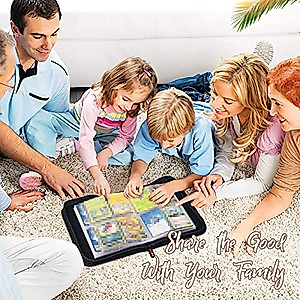 Brappo 4-Pocket Zippered Binder Compatible with Cards, Fits 400 Cards with 50 Removable Sheets, Portable Cards Collector Album for Trading Card Games