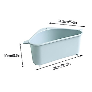 KUYYFDS Triangle Sink Storage Basket Suction Cup Hanging Kitchen Sink Vegetable Peel Trash Box Colanders Food Strainers
