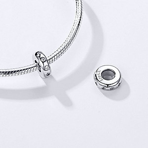 925 Sterling Silver Clip Charm Stopper Charm Lock Charm Spacer Charm Anniversary Charm for Pandora Charms Bracelet