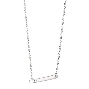 Silpada 'Dotted Line' Pendant Necklace with Crystals in Sterling Silver, 18" + 2"