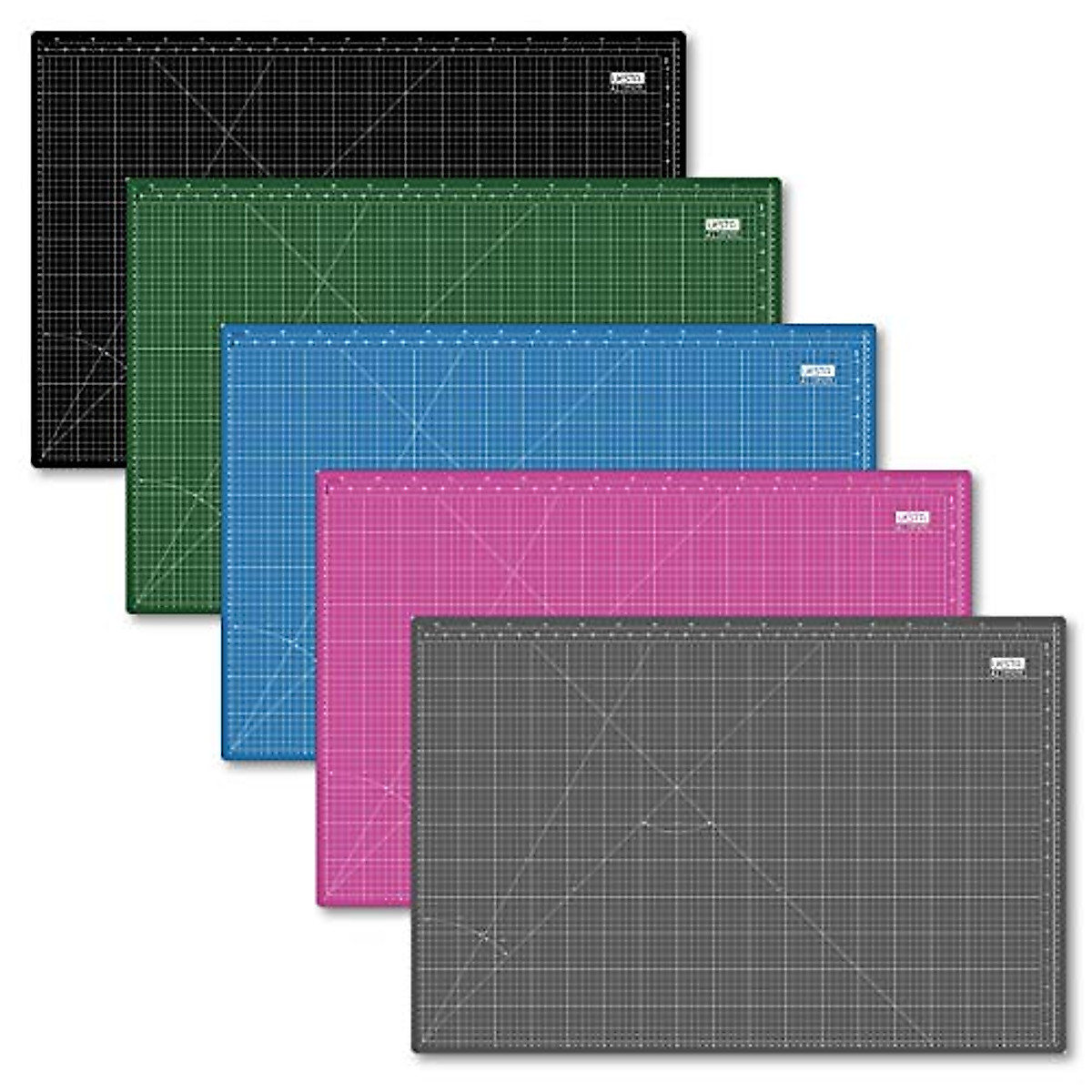 PVC A1 Cutting Mat - A1 5 Layers PVC (36L x 24W Inch) (900 x 600 mm), Colorful Self Healing Cutting Mat Craft Fabric Quilting Sewing Scrapbooking One Sided Art Project (Set of 1) UESTA (Green)
