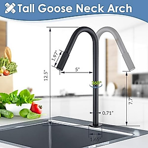 Sanliv Drinking Water Purifier Faucet,Matte Black RO Faucet,Filtered Water Faucet for Kitchen Bar Sink,Pure Cold Water Filter Tap for Reverse Osmosis Filtration System