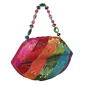 Mary Frances Womens Mary Frances Rainbow Kisses Top Handle handbag, Multi, One Size US