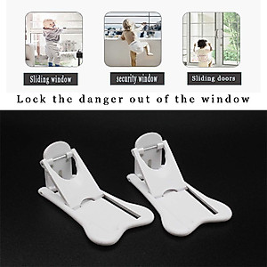 D.A. klosterman Child Safety Locks for cabinets and Drawers, Sliding Door Locks, Easy-to-Install Cabinet Window Babies, Baby latches (Pack of 2)
