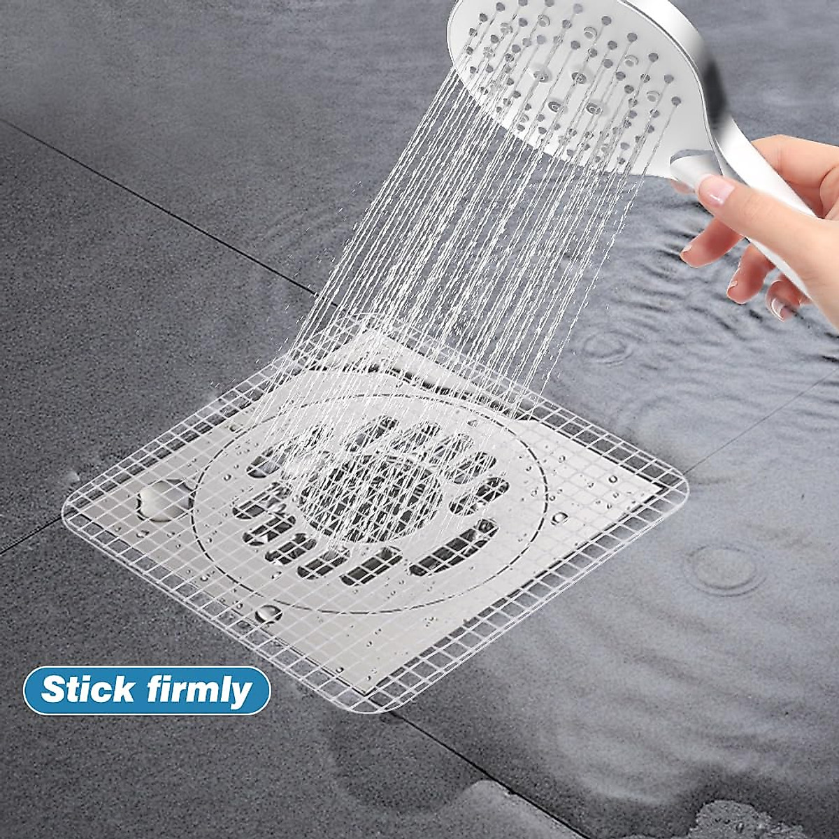 50Pcs Disposable Shower Drain Hair Catcher for Bathroom Accessories Apartment Essentials Mesh Stickers for Kitchen Sink Bathtub (Yellow)