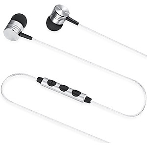 Betron B650 Earphones Wired Headphones in Ear Noise Isolating Earbuds with Microphone and Volume Control Powerful Bass Driven Sound, 10mm Large Drivers