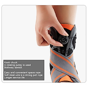 Jonlaki Ankle Brace, Pressure Foot Support Wrap,Breathable Ankle Stabilizer for Sprained Ankle fractures Soft Tissue Severe Injury Recovery (L)