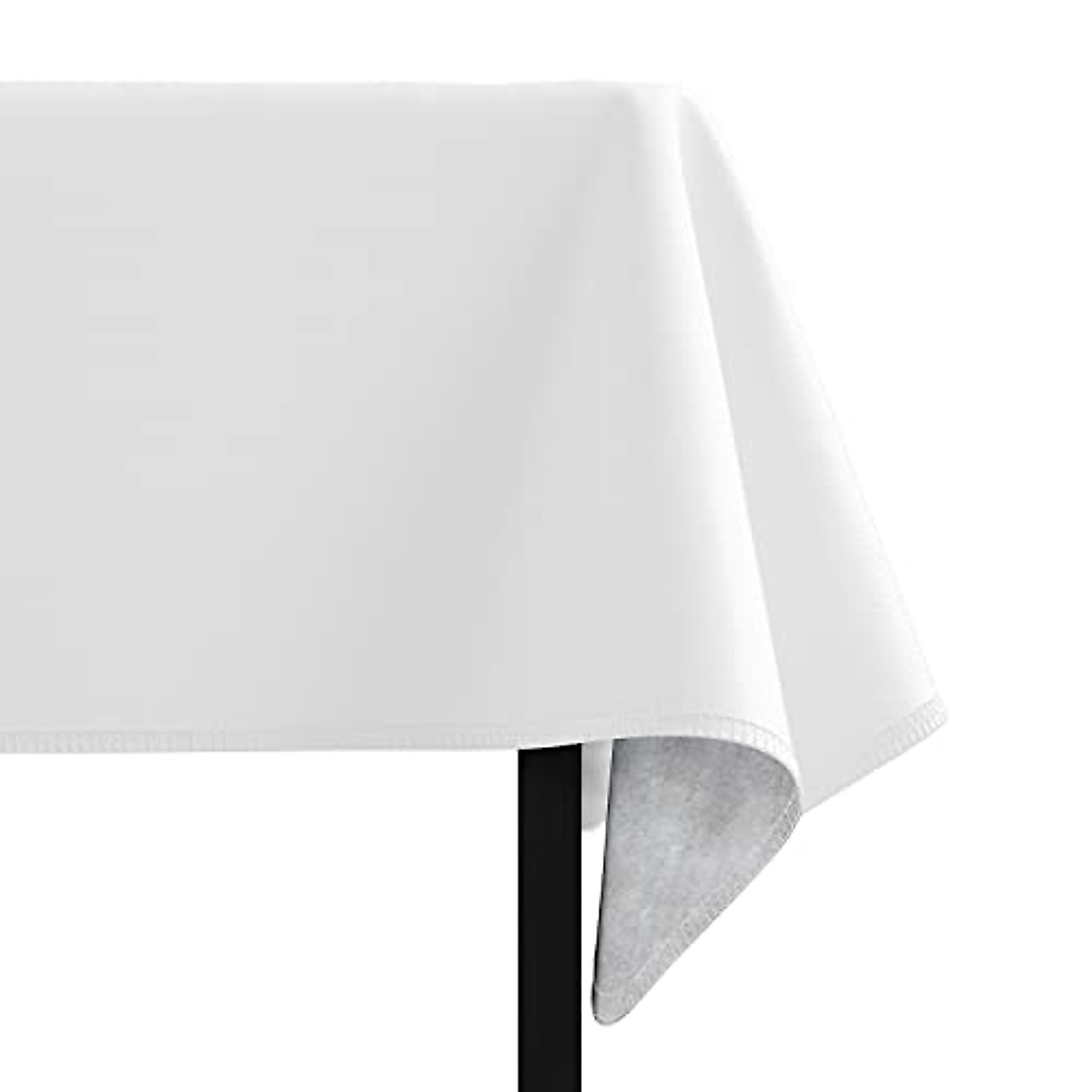 White Vinyl Tablecloths - 54 In. x 108 In. - Pack Of 1 Rectangle Tablecloth - White Flannel Backed Vinyl Tablecloths For Rectangle Tables - Plastic Table Cloths With Flannel Backing - Waterproof