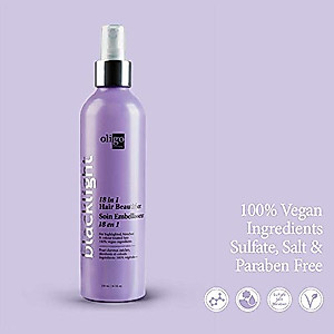 Oligo Professionnel Blacklight 18-in-1 Hair Beautifier Anti-Frizz Leave-in Hair Conditioner | Hydrating Hair Detangler Spray for Women | Sulfate Free, Paraben Free (8.5 oz)
