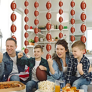 Waenerec Football Banners Garland 32pcs Football Cutouts Football Hanging Swirl Sports Theme Birthday Party Supplies for Baby Shower Home Classroom Favor Decorations