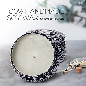 Hausware Citronella Candles - 4 Pack Citronella Candles Outdoor Set，Indoor Scented Soy Wax Candles Portable Travel Tin Gift Set for Home Garden Patio Balcony Decorative