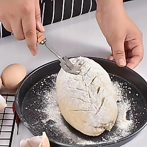 XDDMIAO Bread Knife for Homemade Bread, Sourdough Bread Knife, Bread Saw, Wooden Serrated Bread Slicer, Suitable for Bagels, Baguettes and More, Kitchen Gift Bread Knives.