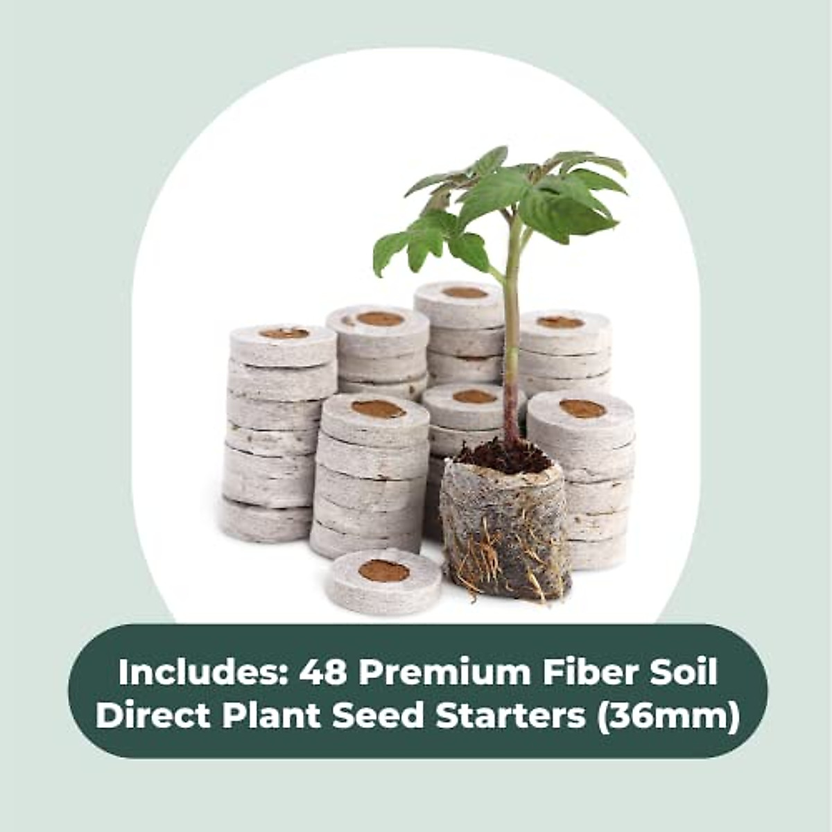 Window Garden Seed Starter Soil Mix - Gardening Starting Soil - Planting Soil for Vegetables, Herbs and Flowers - Ideal Potting Soil, Compressed Discs for Indoor and Outdoor Planting