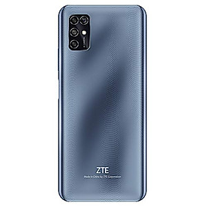 ZTE Blade V20 Smart (128GB, 4GB) 6.82", 16MP Quad Camera, 5000mAh Battery, Fingerprint & Face Unlock, GSM Unlocked US + Latin 4G LTE (T-Mobile, AT&T) International Model 8010 (Gray)