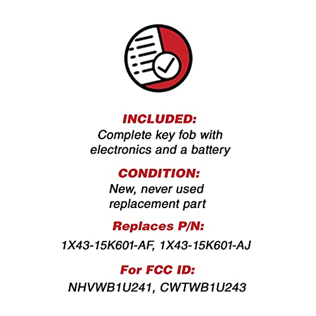 KeylessOption Keyless Entry Remote Control Car Flip Key Fob Replacement for Jaguar NHVWB1U241