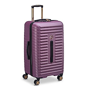 DELSEY PARIS Cruise 3.0 Hardside Expandable Luggage with Spinner Wheels, Plum, Checked 26 Inch Trunk
