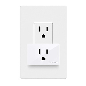 Wemo Smart Plug (Simple Setup Smart Outlet for Smart Home, Control Lights and Devices Remotely Works w/Alexa, Google Assistant, Apple HomeKit)(Pack of 1)