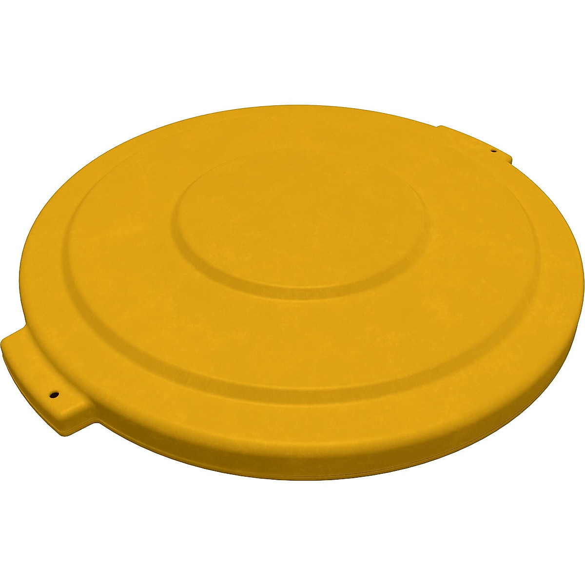 SPARTA Bronco Waste Container Trash Can Lid, Round Trash Bin for Disposal, 32 Gallons, Yellow, (Pack of 4)