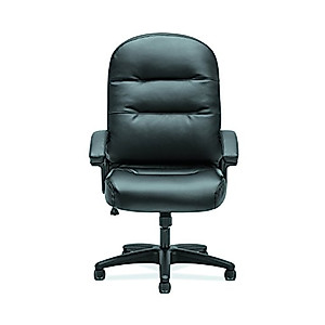HON HON2095HPWST11T Pillow-Soft Executive High-Back Leather Computer Chair for Office Desk, Black (H2095), SofThread