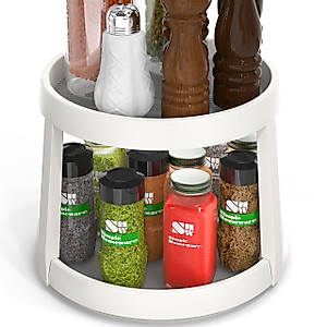 SimpleHouseware 2 Tier Turntable Lazy Susan Spice Organizer