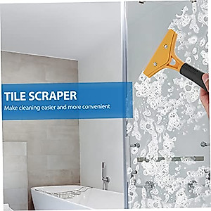 Amosfun 1pc Paint Scraper Steel Plastic Paint Spatula Cleaning Tool Home Tile Scraper