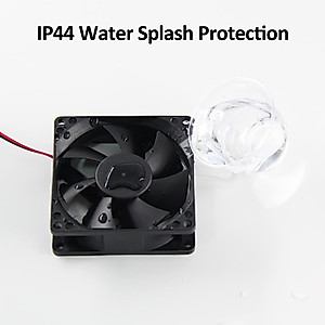 12V Moisture-Proof Fan 120mm 2-Pack High Speed 12 Volt DC 2Wire 3Pin Exhaust Cooling Fan 3000RPM