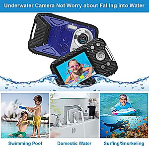 Waterproof Digital Camera HD 1080P 36MP Kids Digital Camera with 32G SD Card Compact Portable Digital Camera,Rechargeable Electronic Mini Vlogging Camera for Kids