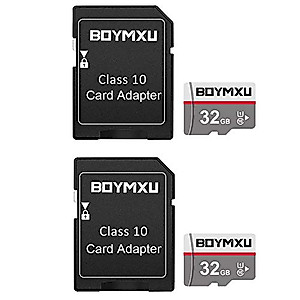 TF Memory Card 32GB,BOYMXU TF Card with Adapter,High Speed Memory Card Class 10 Memory Card for Phone Camera Computer-2 Pack