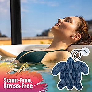 ANSLCA Hot Tub Scum Absorber, 2 Pack Scum Turtle Hot Tub Cleaner Hot Tub Sponges to Soak up Oils- Must Have Hot Tub Accessories for Adults Hot Tub Scum Sponge- Keeps Your Hot Tub Water Clean and Clear