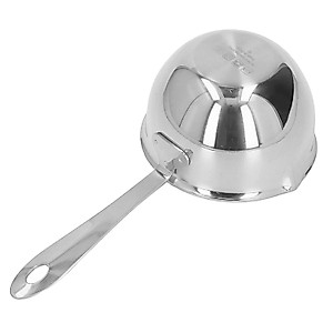 Stainless Steel Butter Warmer, 6.7oz Butter Melting Pot Saucepan with Pour Spouts Mini Milk Pot for Boiling Milk, Sauce, Gravies, Pasta(Silver)