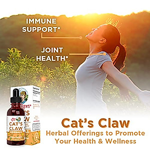 Cats Claw | USDA Organic Cats Claw Tincture | Cats Claw Liquid for Joint Support | Drop Supplement for Digestive Health | Herbal Blend for Immune Support | Vegan | Non-GMO | Gluten Free | 1 Fl Oz