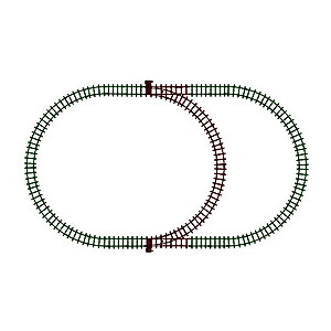 Lionel Ready-to-Play Inner Loop Track Set with 8 Curved Pieces, 1 Left Hand Switch, and 1 Right Hand Switch