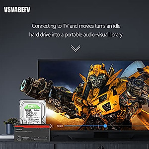 VSVABEFV Hard Drive Docking Station Hard Drive Dock Reader, Hard Drive Enclosure 2.5"/3.5" USB 3.0 to 2 SATA Ports 1 IDE Port External HDD Hard Drive Card Reader USB3.0 Hub with OTB/OTC Offline