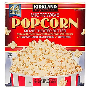 Kirkland Signature Microwave Popcorn, 3.3 oz, 44 Count (Family Bundle)