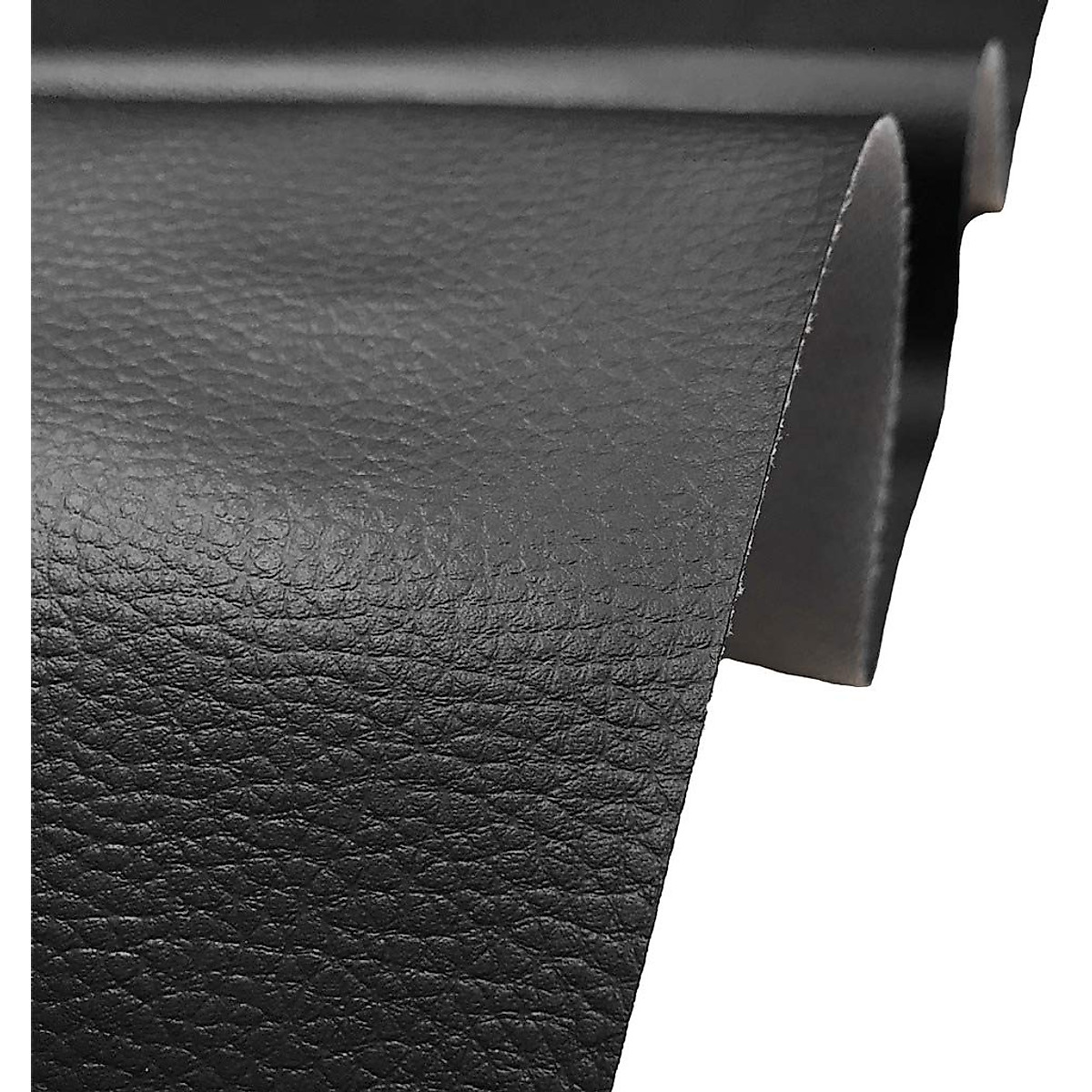 A-Express Faux Leather Fabric - Soft PU Synthetic Leather - 54" Wide by The Yard Vinyl Pleather Material - Upholstery Fabric for Car, DIY Craft Leatherette Sheets - 1 Yard 54" x 36" Black