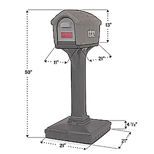 Dig-Free Easy Up Home Mailbox, Timber, Made in The USA