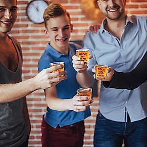 Kolewo4ever 24 Pieces Funny Friends Shot Glasses Funny Friends Shot Glasses Clear Shot Glass Cups with Heavy Base for Adult Small Glass Shot Cups 1.75 oz Shot Glass for Best Friends (Style-1)