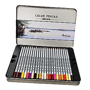 Healvian 1 Set 48 Highlighter Pencil Blending Pencil Writing Pencils Artist Pencils Blending Pencils Oily Pencils Art Pencils Coloring Pencils Mix Tin Box Pencils Colored Pencil Set