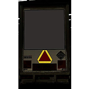 IGNIXIA (Pack of 02) Slow Moving Vehicle Sign, PVC Vinyl Decal Slow Moving Vehicle Triangle Sticker, 14”x 16” Inches Orange base with Reflective border, UTV, safety Triangle signs