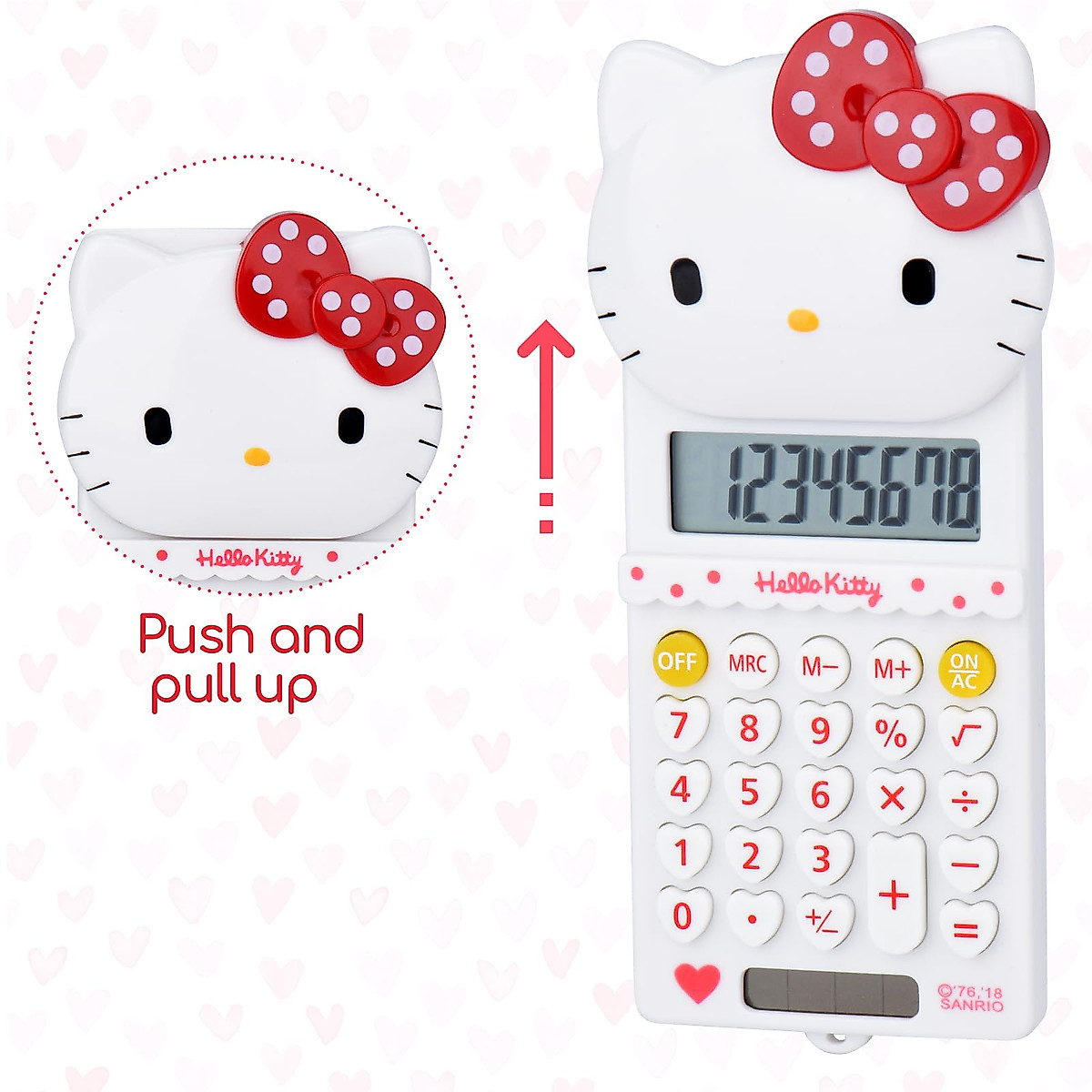 Cute calculator,5.9 * 2.6in,Powered by batteries(Included) 8 Digit with LCD Display,kids calculator,calculator for school,mini calculator,cartoon calculator,Handheld calculator,kawaii calculator