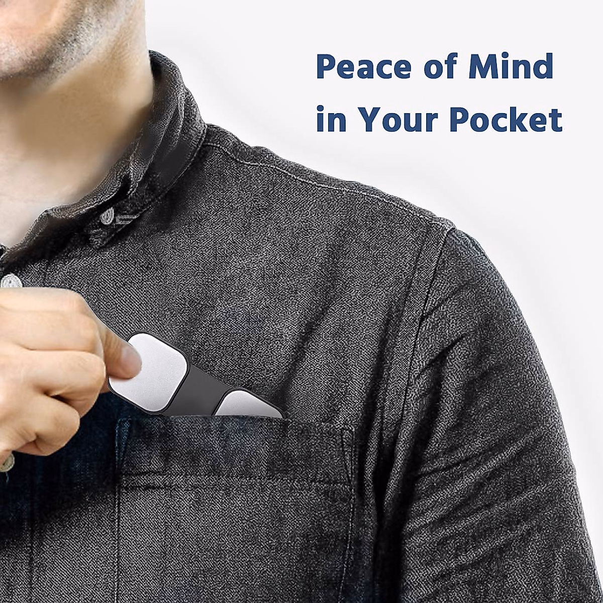 IFOAIR sec Portable Heart Rate Monitor - Heart Rhythm Tracker with Smartphone App, Wireless Home Use Heart Monitoring Devices Compatible with iPhone/Android Tablets